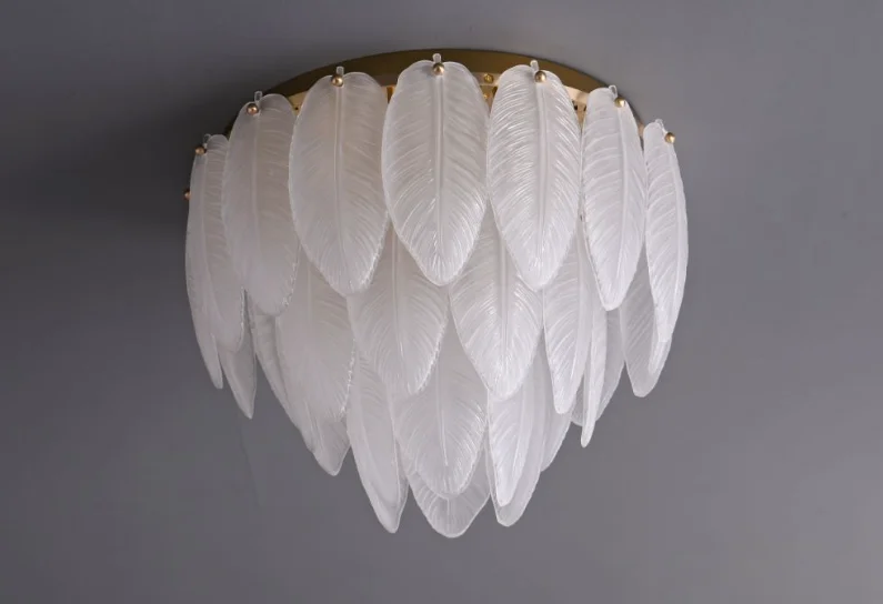 Luxury and Warm Feather Glass Design Simple and Atmospheric Lobby ...