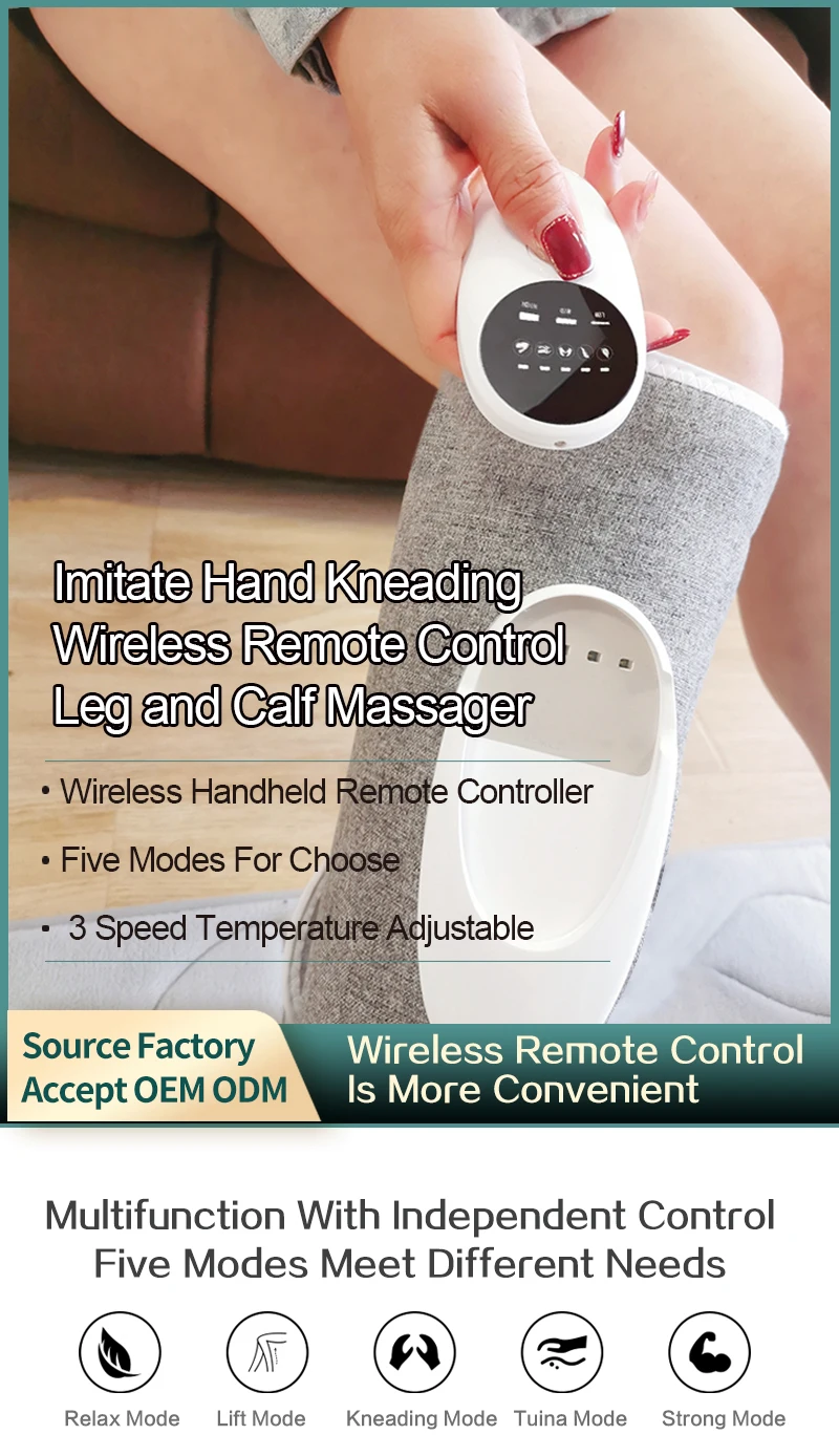 Wireless Air Pressure Compressor - Leg Massager with Heat