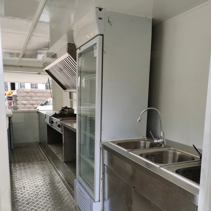 Container Food Truck Kebab Food Trailers Fully Equipped