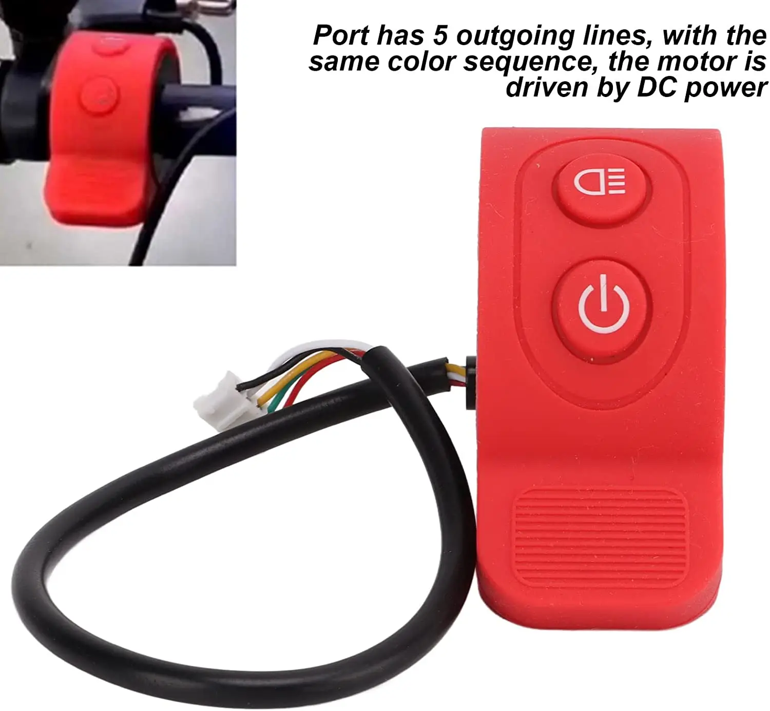 5v Abs Siliconethumb Throttle For Hx-x6 / X7 / X8 Scooter Accelerator ...