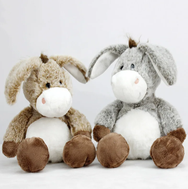 Cartoon Donkey Plushie Doll Peluches Mascot Cute Cuddly Toy Mule Animal ...