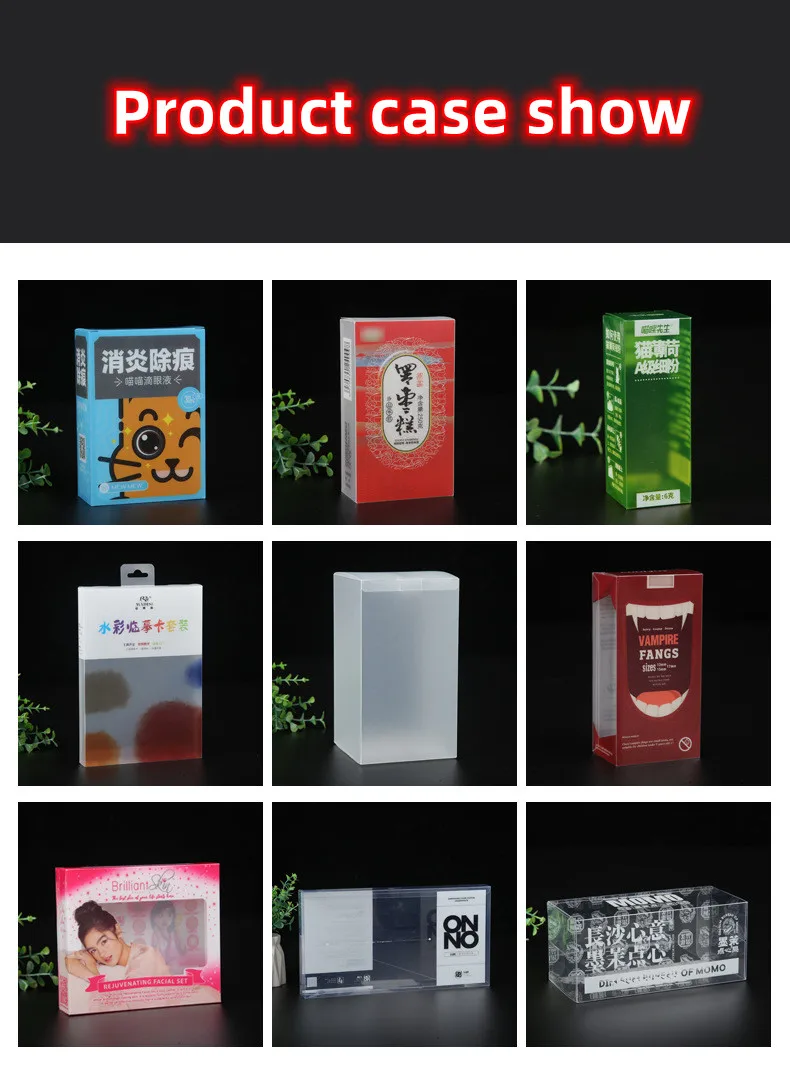 Transparent Plastic Printed Pvc Box Display Packaging Folding Acetate ...