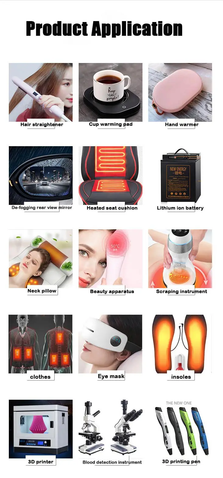 5v Powered Kapton Polyimide Film Small Battery Operated Heating Element ...