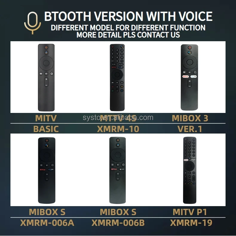 Voice Remote Control XMRM-19 Use for MI TV P1 Smart Voice PrimeVideo Netflix Remote Controller ...