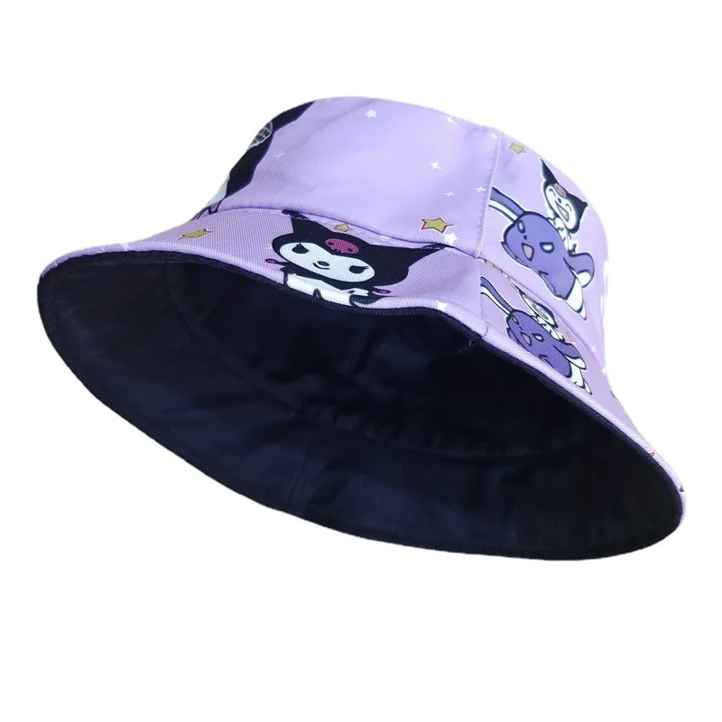 2024 Cartoon Sanrio Kids Bucket Hats Kawaii Kuromi Melody Beach Sun ...