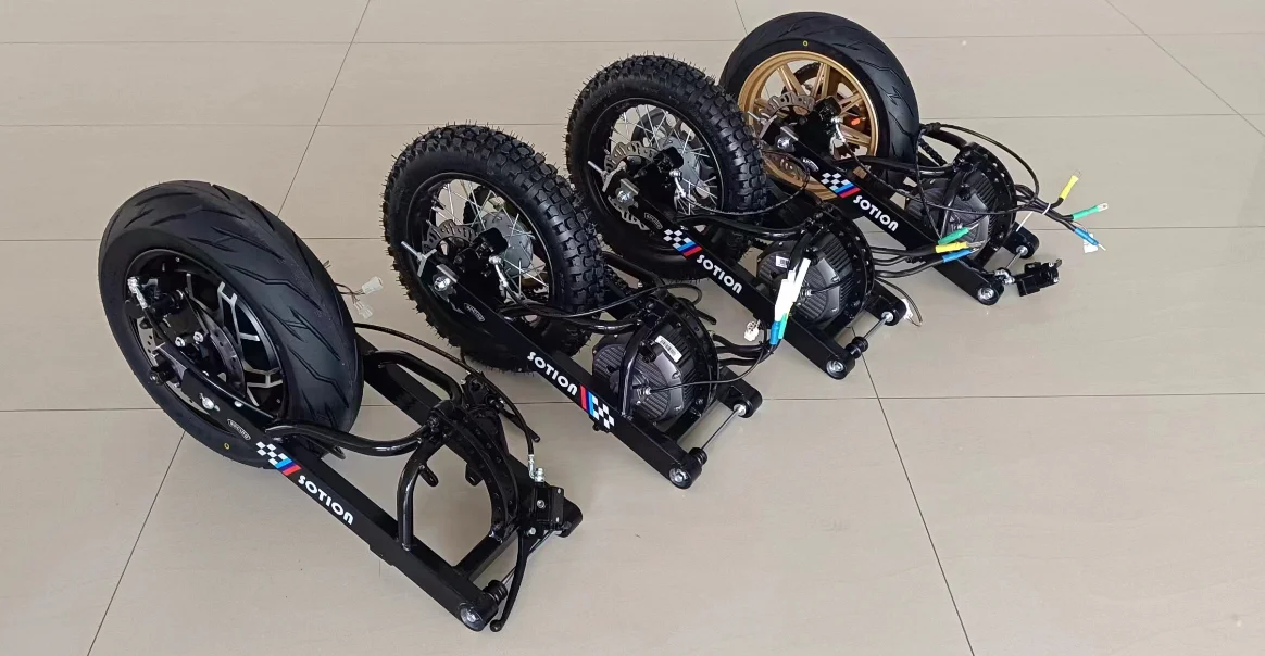 Aluminum Wheel Chain Street Version Kits 13KW Motor Swing Arm