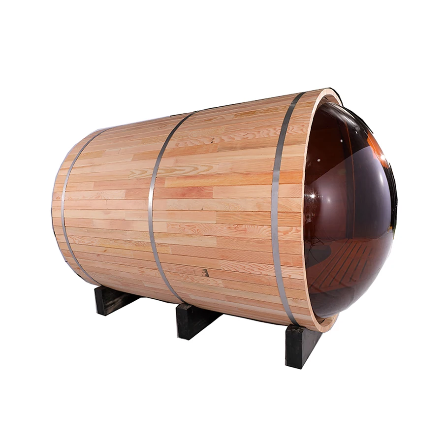 Smartmak Custom Outdoor Traditional Barrel Sauna Wood Optional Steam ...