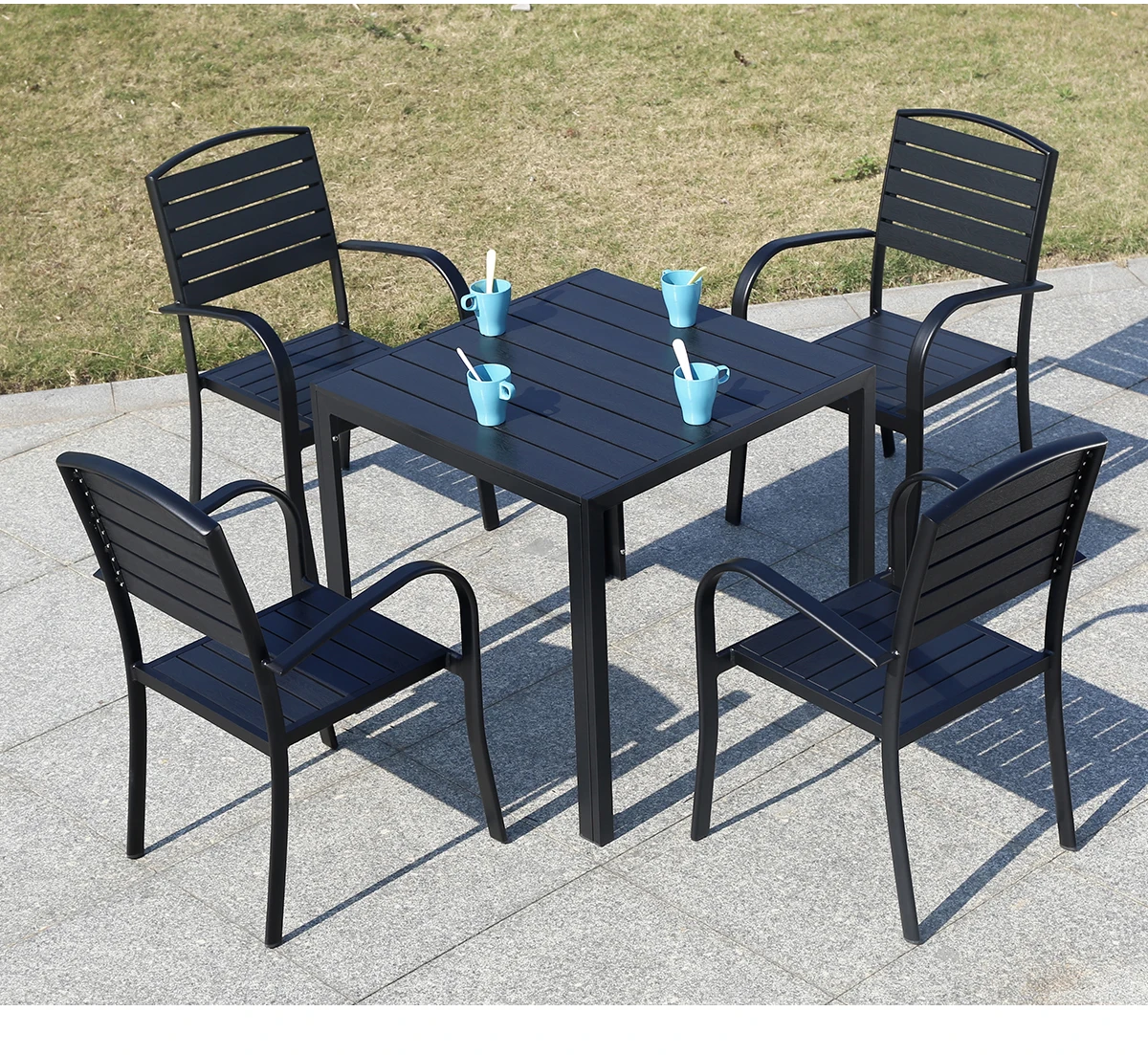 Modern Design Outdoor Square Coffee Table Water Proof Restaurant ...