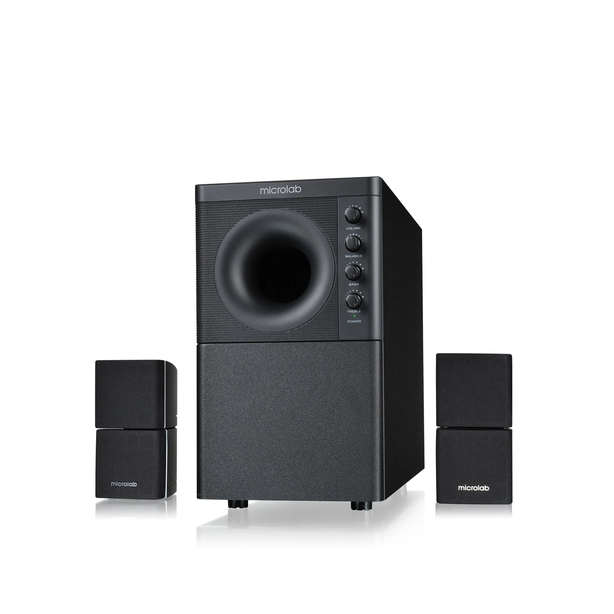 Microlab 2.1 Multimedia Speaker X3bt With Blue Tooth - Buy 2.1 Channel Powerful Subwoofer ...