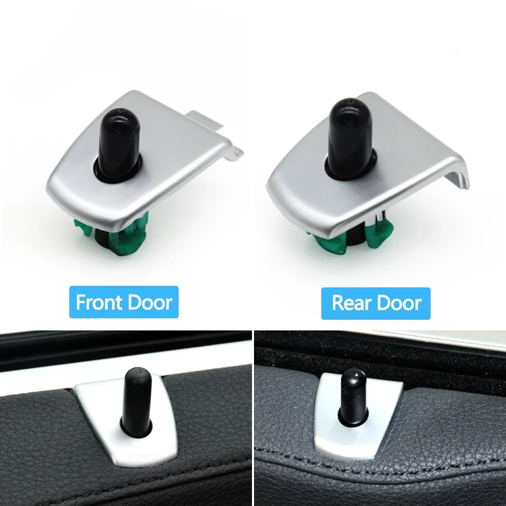 Car Front Rear Door Lock Button Knob Latch Pin Screw Cap Cover Trim For ...