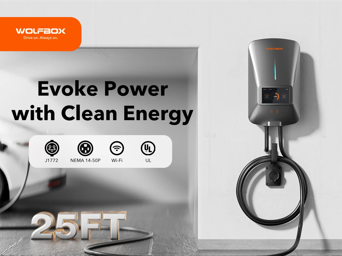 Wolfbox E50 Car Ev Fast Charger Type1 Evse Electric Vehicle Charging ...