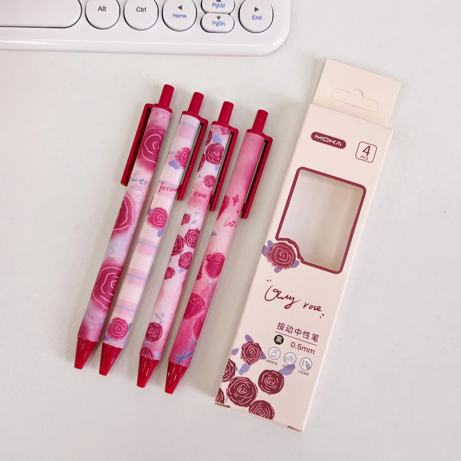 Cute Gel Pens Set For School Students - Black Ink 0.5mm - Oem