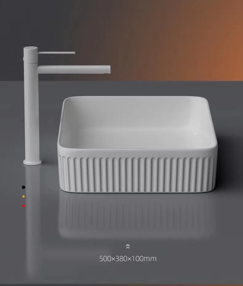 Lavabo Modern Ceramic Bathroom Sink - Countertop Art Basin