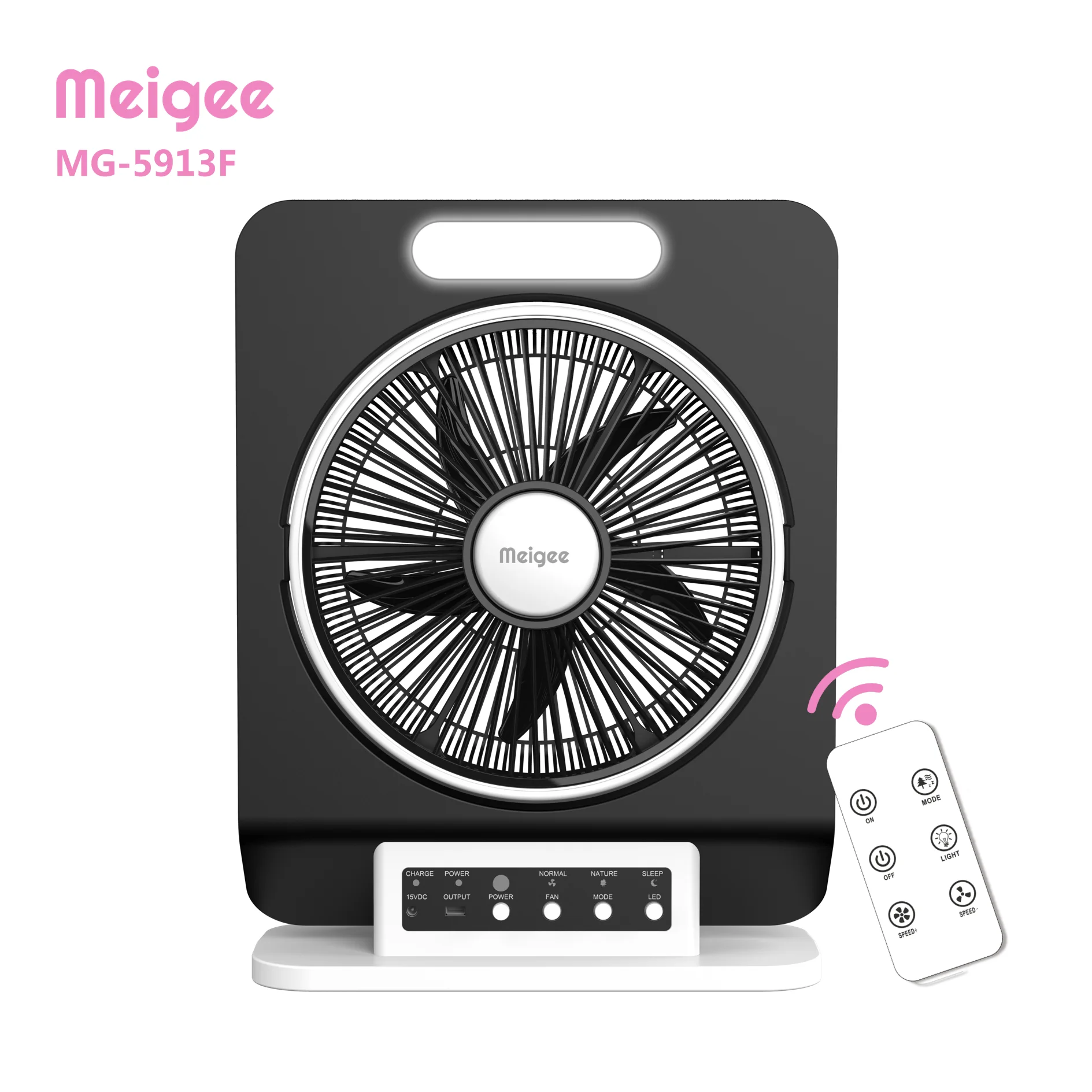 12 Inch Solar & Battery Operated Jumbo Box Fan for Outdoor