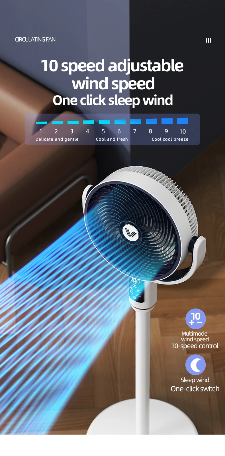 2025 AINI Electric Fan New Dual Purpose Air Circulation Convection ...