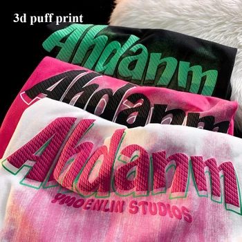 3d Puff Printing T Shirts For Men Wholesale Classic Round Neck Custom ...