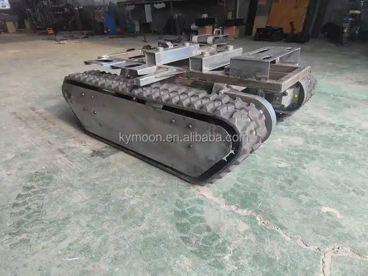Robot tank Tracked Chassis Robot Rubber Crawler Tracked tank Vehicle ...