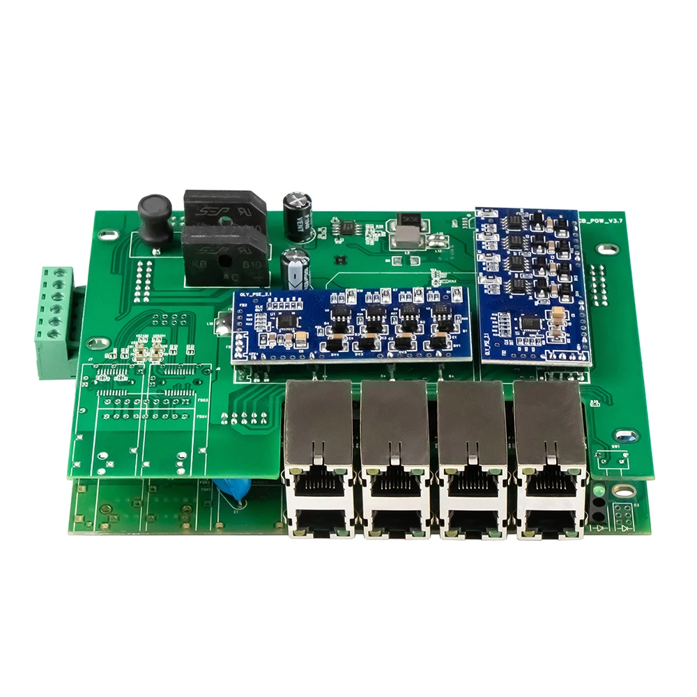 Industrial Grade 8 Port Gigabit Ethernet Switch Pcb Board - Buy 10/100 ...