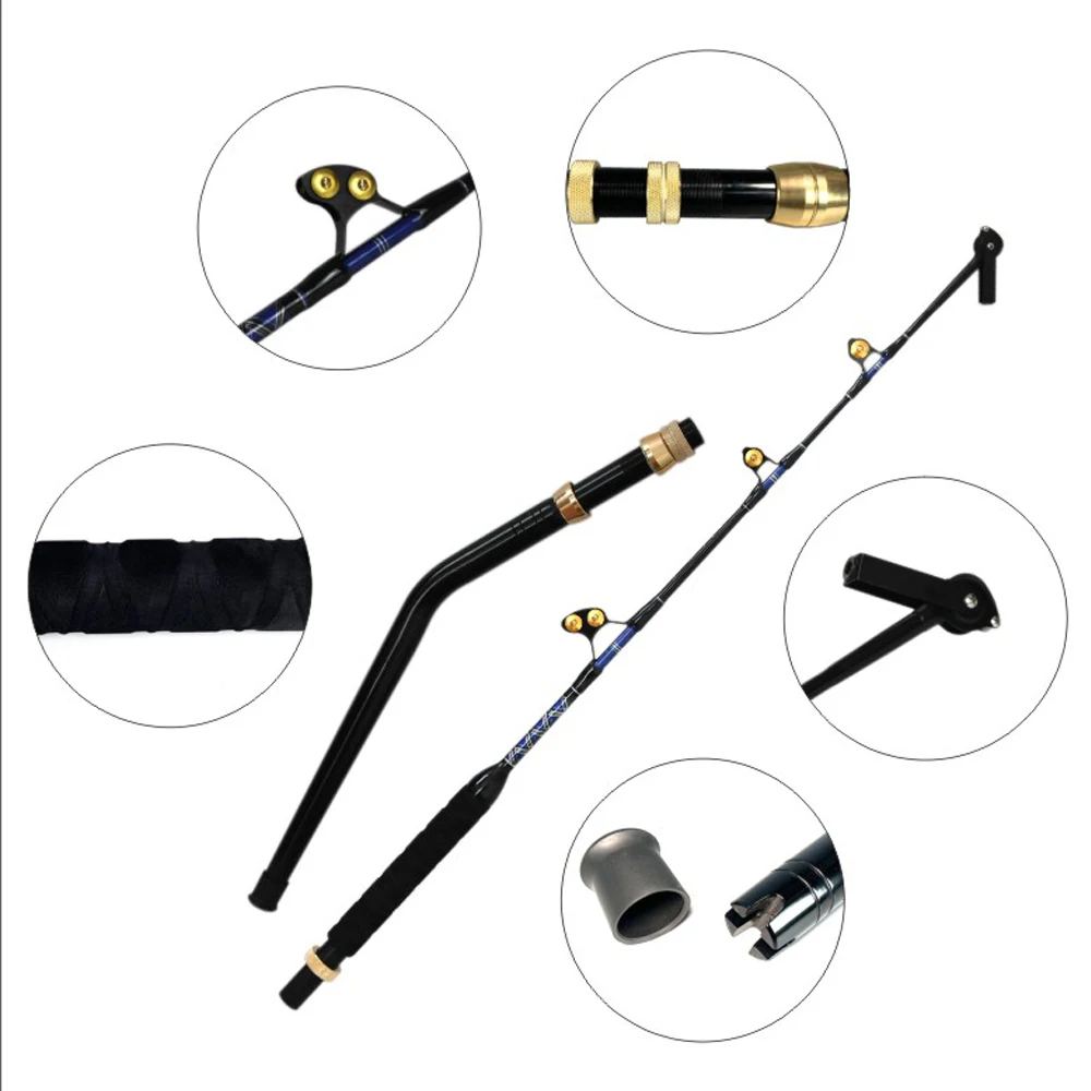 130Lb Fishing Rod Reel Combo - Heavy Duty Saltwater Trolling Rod for ...