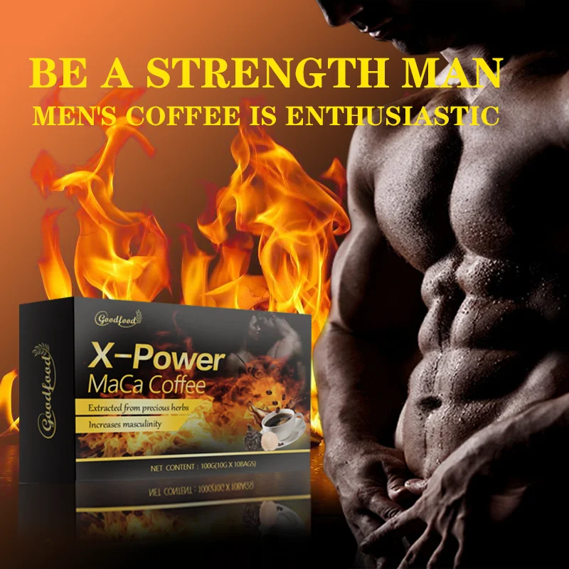 Man X Power Energy Chocolate Instant Coffee with Maca & Ginseng