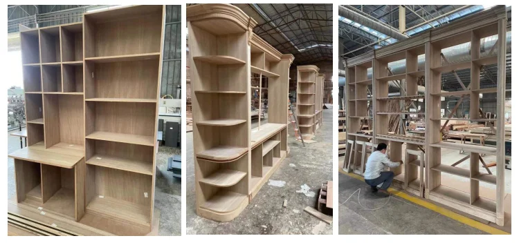 Solid Wood Library Bookcases - Durable & Adjustable Storage
