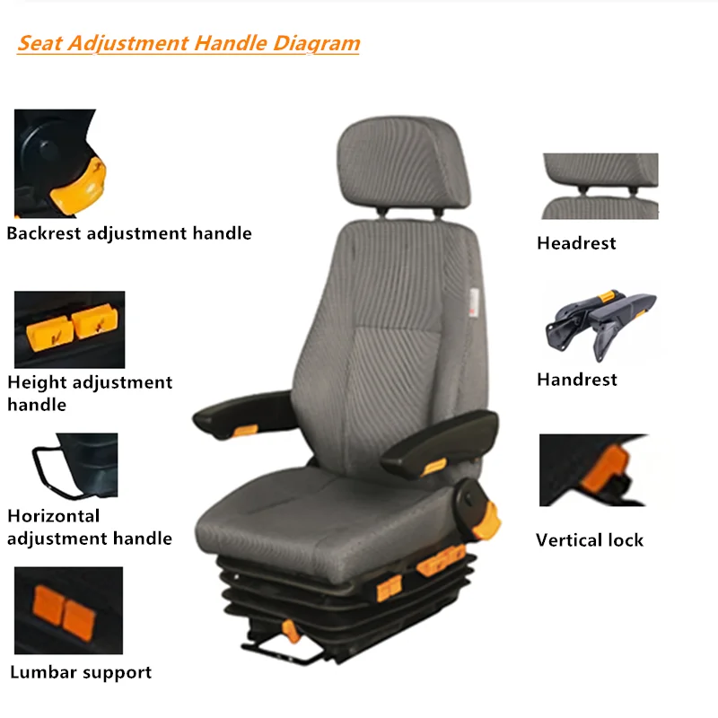 Isri Luxury Heavy Duty Air Suspension Truck Driver Seat