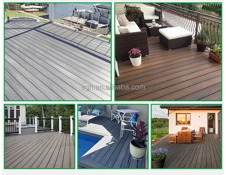 3d Embossed Wood Grain Wpc Decking Patio Wpc Water-proof Flooring Timber Wood Flooring Outdoor ...