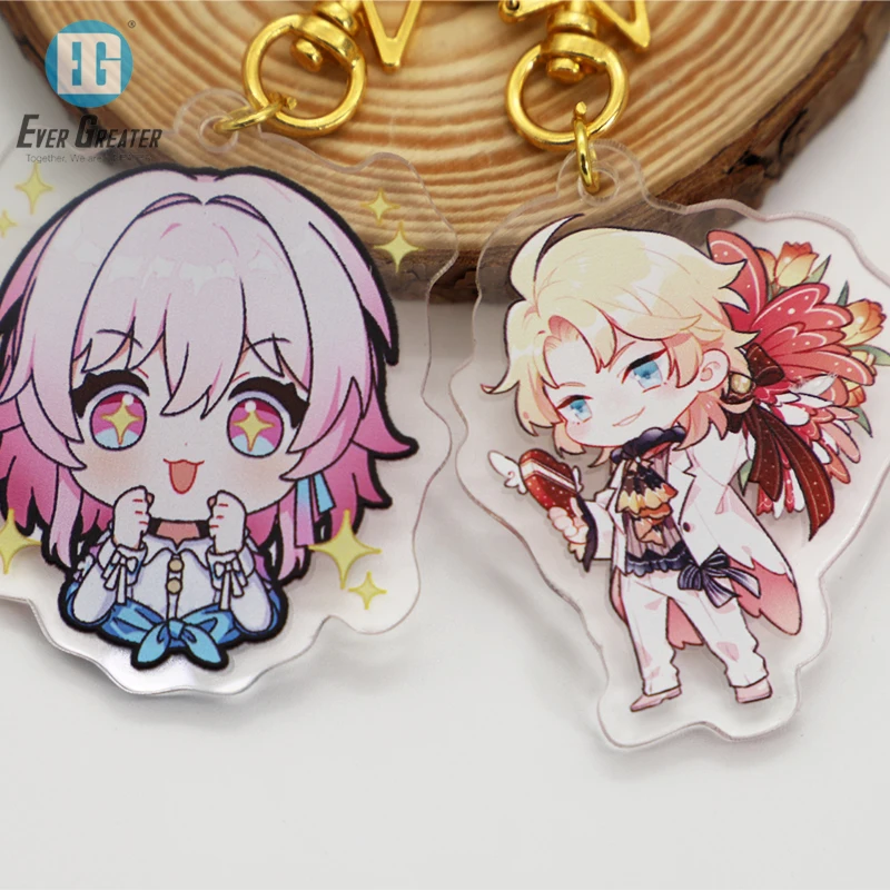 Custom Made Epoxy Cartoon Transparent Anime Acrylic Keychain - Buy ...