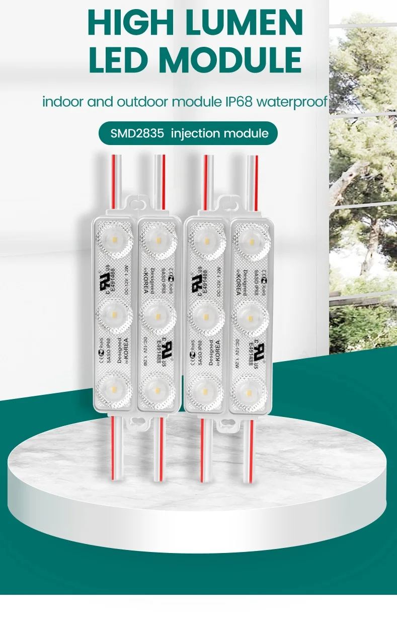 High Power 3LED Module - Bright, Waterproof, and Durable