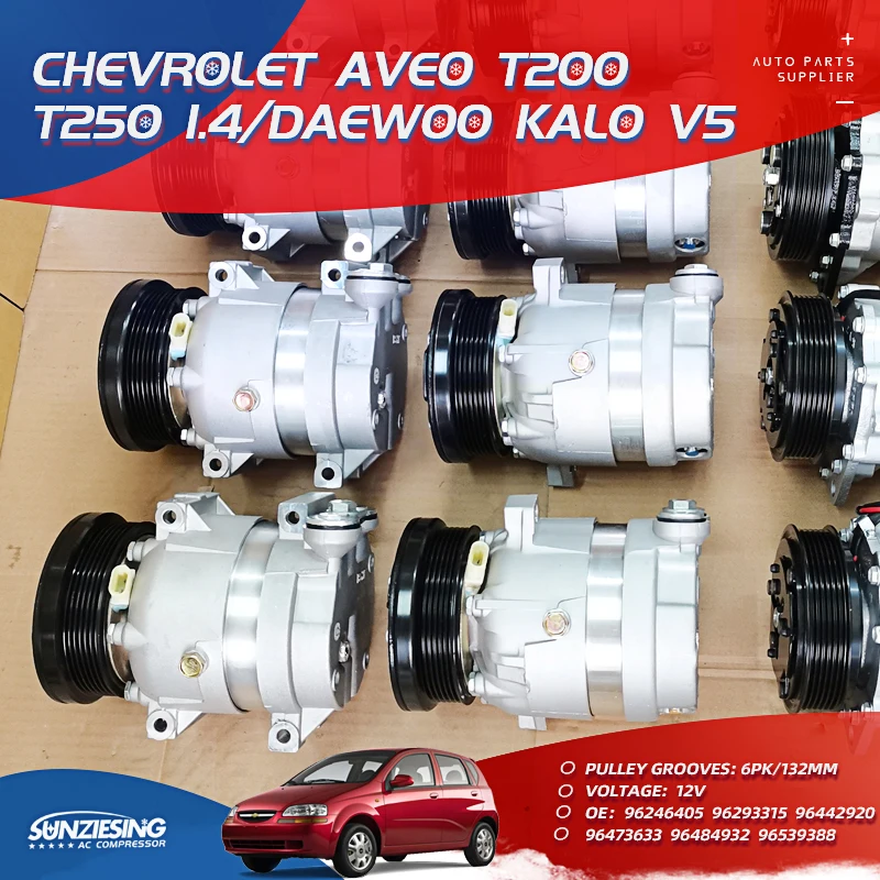 For V5 Auto Air Ac Compressor For Chevrolet Aveo T200 T250 1.4/daewoo ...