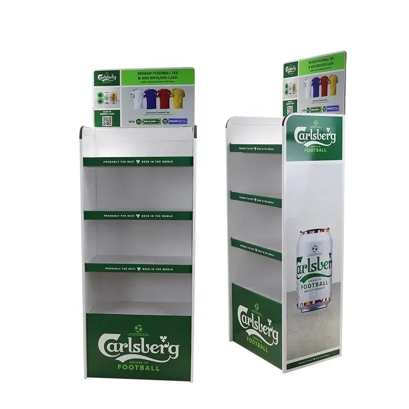 Cardboard Display Stand Retail Promotion Corrugated Floor Paper Display ...