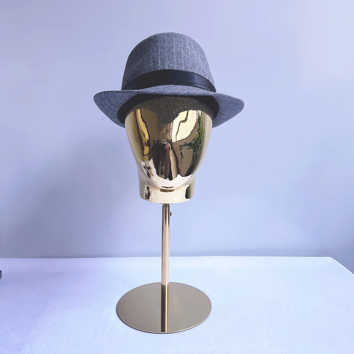 Wholesale Deluxe Gold Chrome Wig Display Mannequin Heads Adjustable ...