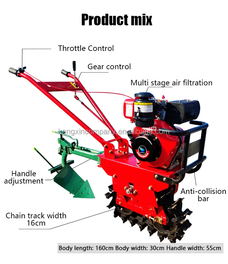 Mini Self Propelled Power Tiller Rotary Cultivator Gasoline And Diesel ...