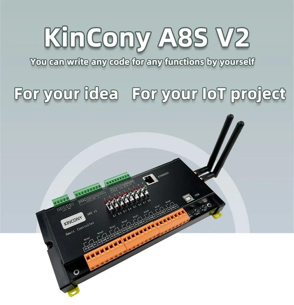 KC868-A8S V2 Smart Switch - Wifi, 4G, RS485, MQTT, Tasmota
