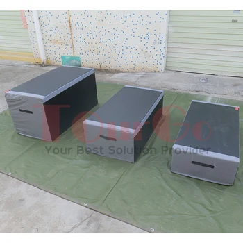 Kids Vault Trapezoid Vaulting Box Mat Foam Modules Parkour Equipment ...