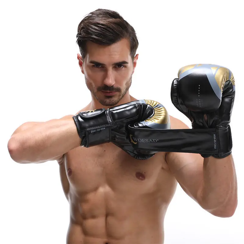 Jx9 10oz 12oz Boxing Gloves Boxing Pu Leather Training Gants De Boxe ...