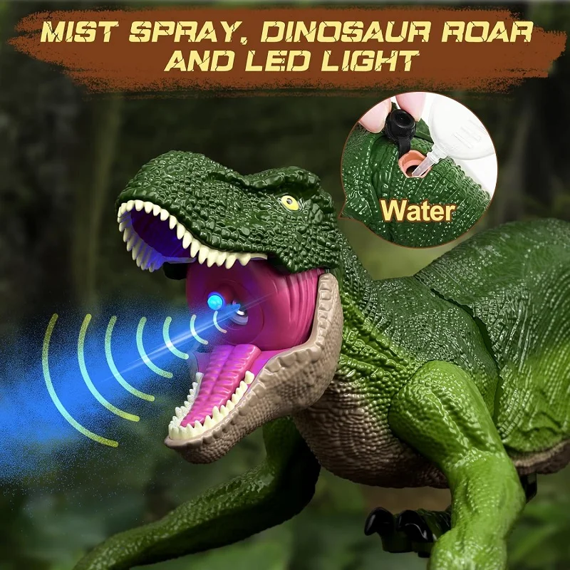 Jurassic Park Walking T-rex Toys Smart Rc Dinosaur Toys With Mist Spray ...