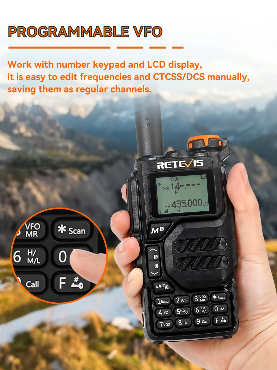 Retevis RA79 - Dual Band Type-C Charging Ham Radio Walkie Talkie