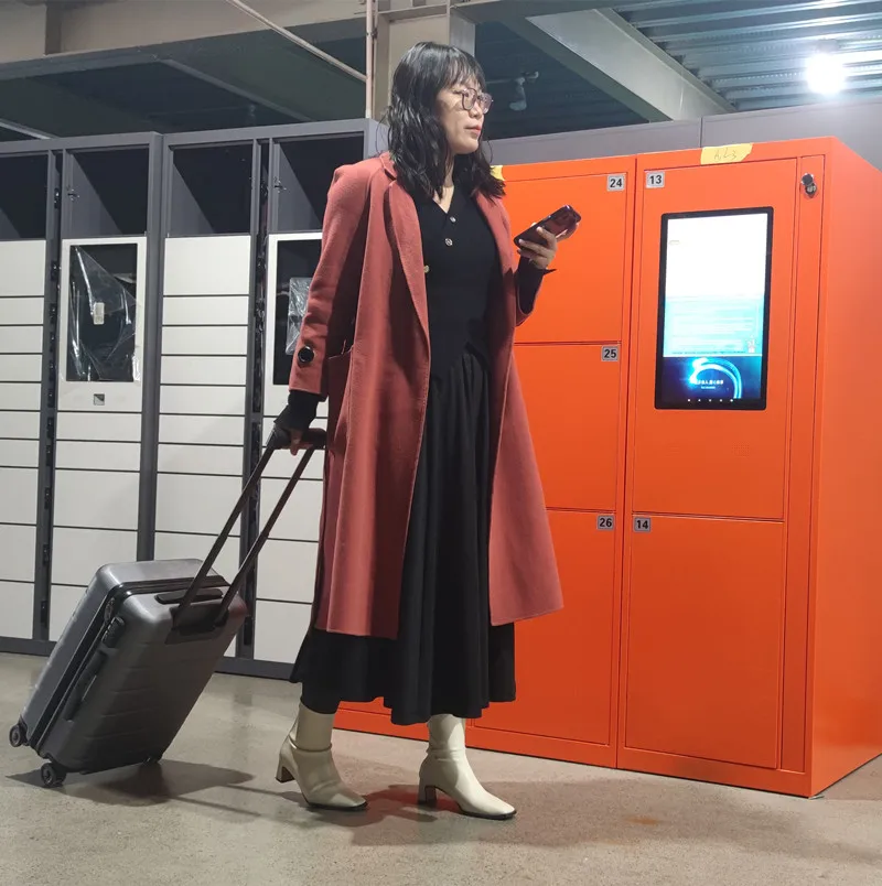 Smart Luggage Locker with Touch Screen - Secure Storage