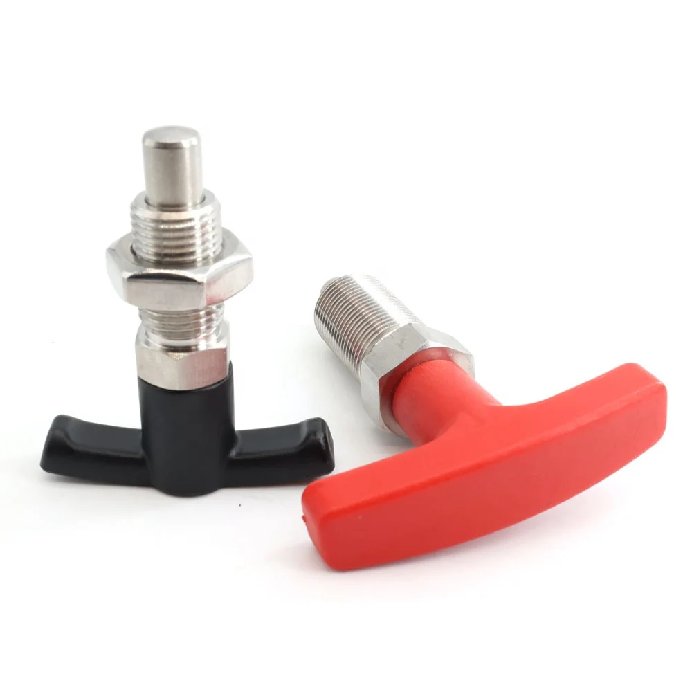 M6 M8 M10 M20 Flat Ring Pull Spring Loaded Lever Touch Index Plungers Stainless Mini Indexing ...