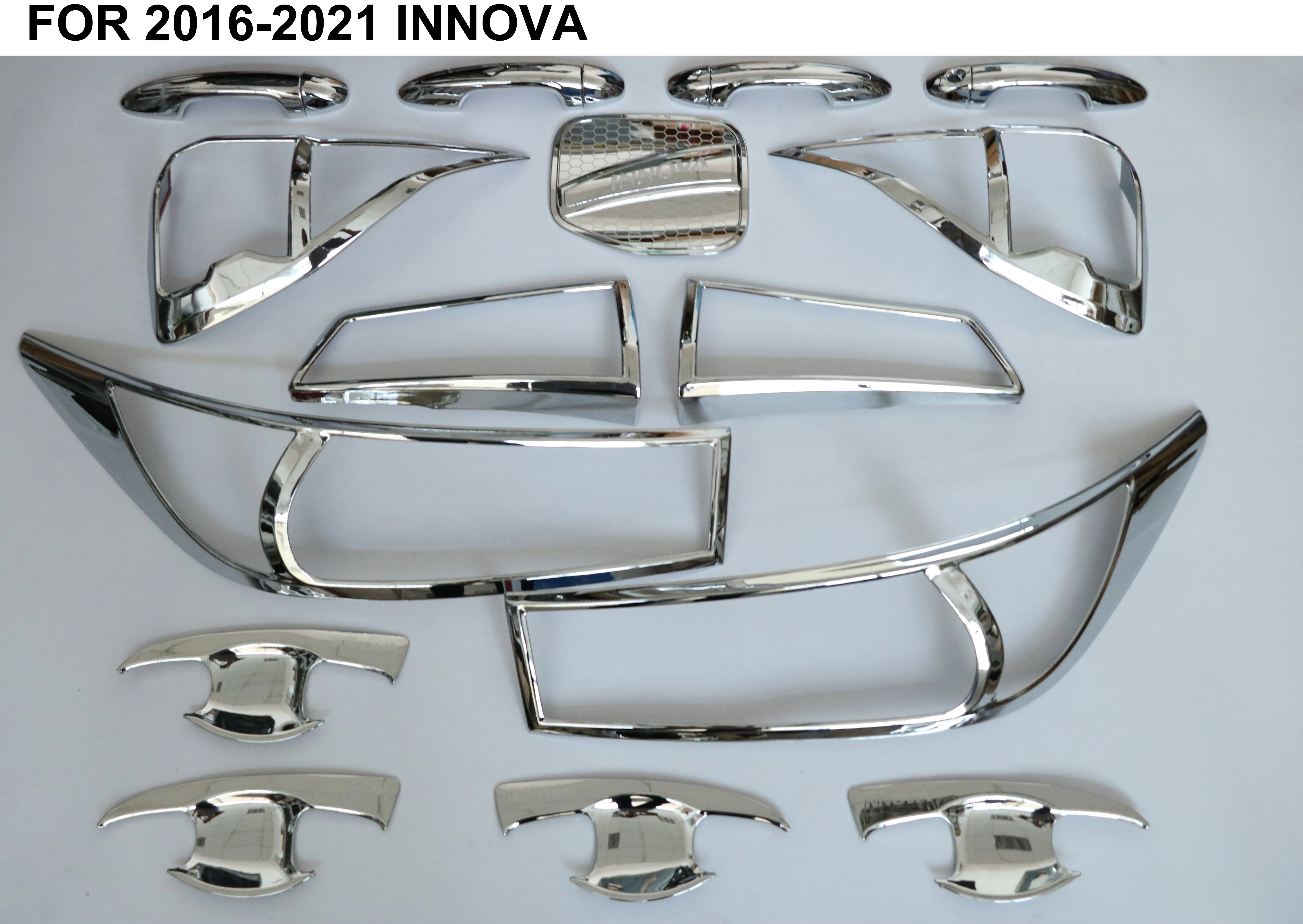 Chrome Matte Black Body Kit Carbon Fiber Handle Cover Bowl Headlamp ...