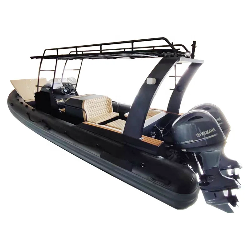 Luxury 25ft RIB760 Deep V Aluminum Hull Hypalon RIB Boat With Sunbed ...