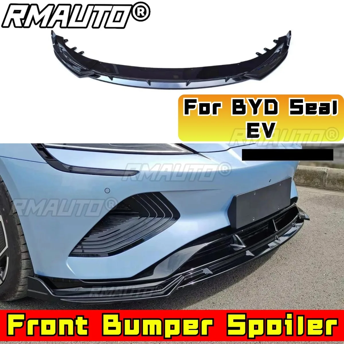 For BYD Seal EV Car Front Bumper Lip Splitter Diffuser Body Kit Gloss ...
