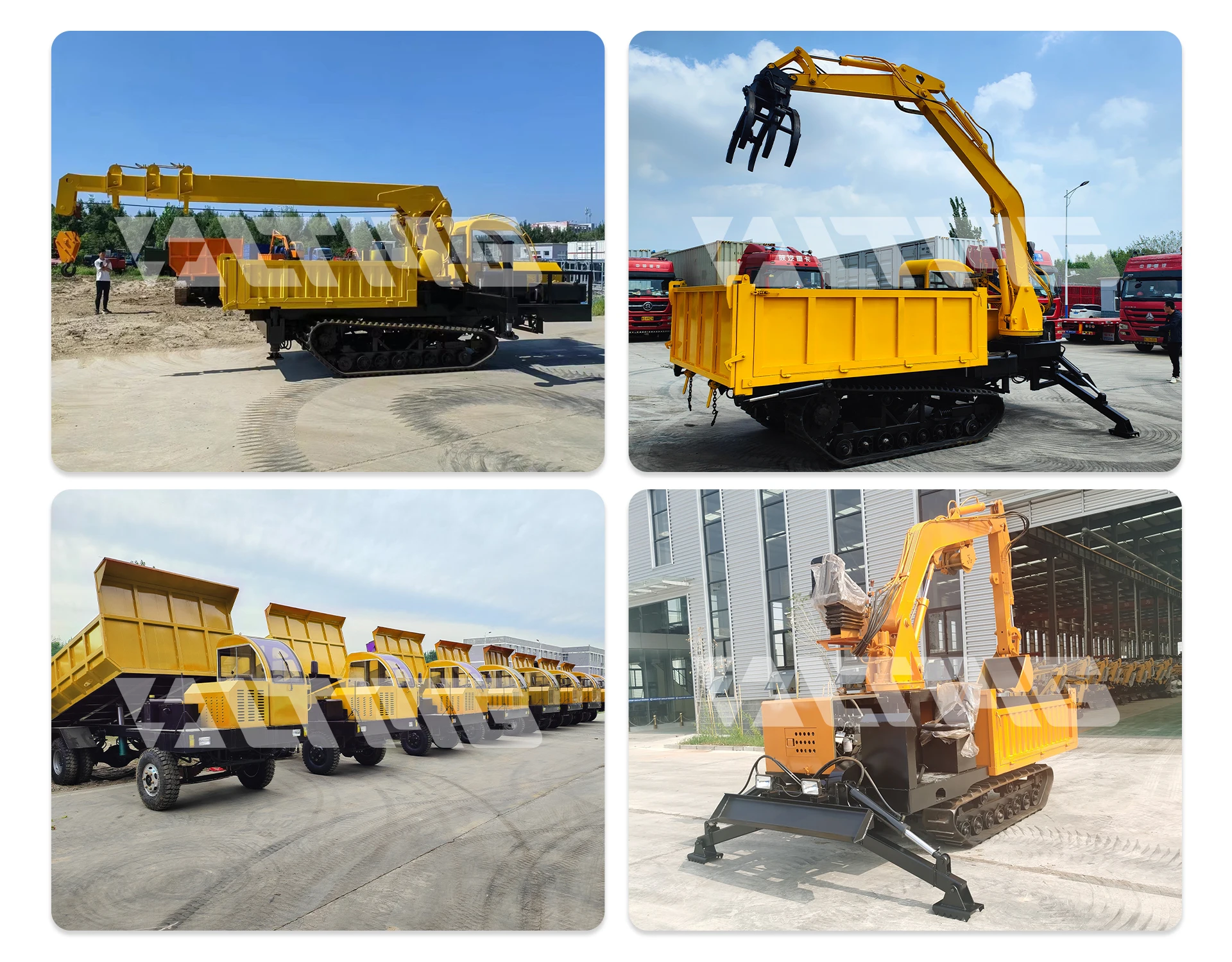 LTMG Mini Crawler Dumper Truck - 6 Ton Crane & Wood Chipper