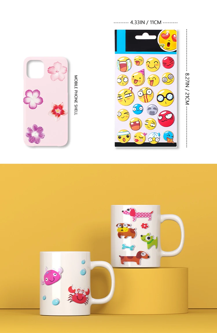 Custom Bubble Sticker Sheet 3d Puffy Foam Stickers Resin Pvc For ...