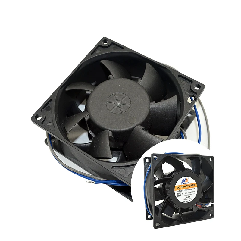 Waterproof Fan Ip55 Ip68 Glue Filling 80x80x38mm 8038 Ec Ac 48v 80mm ...