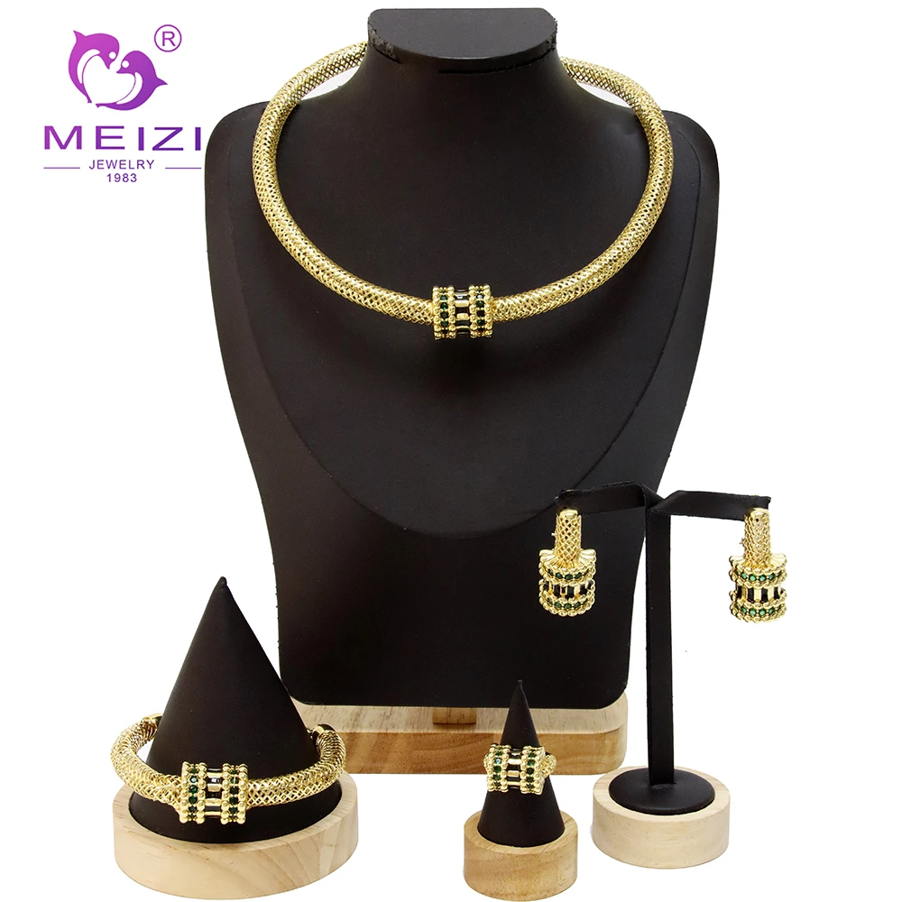 MEIZI JEWELRY Plated 24K Original Fine Jewelry Necklaces for Ladies ...