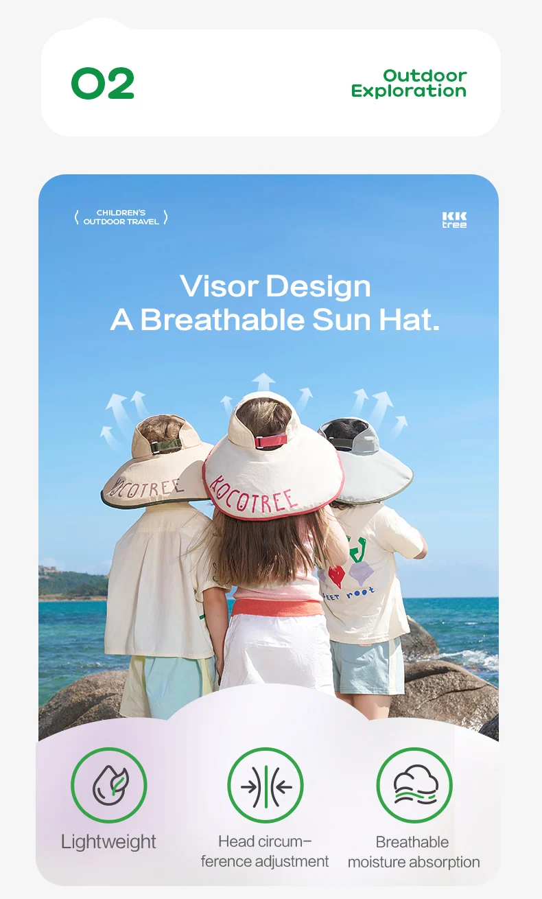 KOCOTREE UV Sun Protection - Big Kids Bucket Hat with Neck Cover