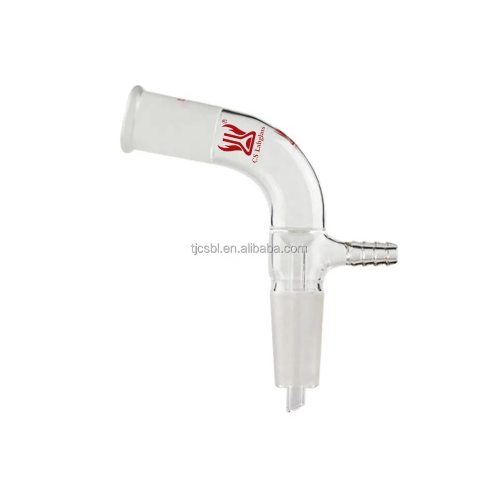 Lab Glassware Borosilicate Glass Vacuum Distillation Take Off Adapter ...