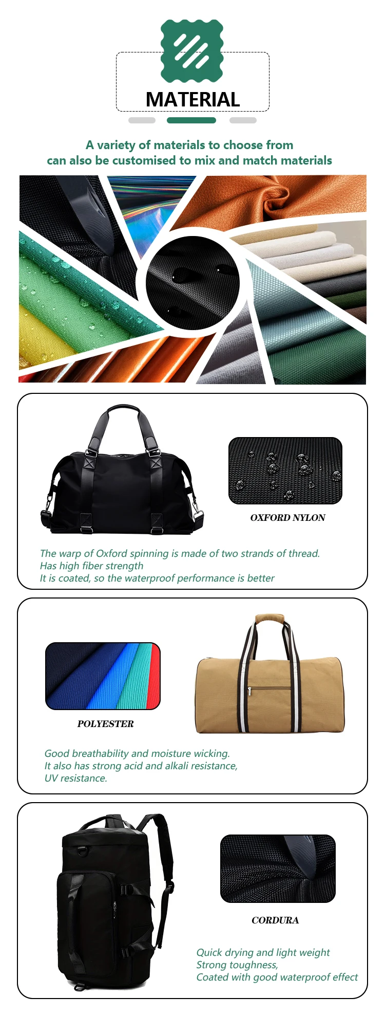 Custom Luxury Luggage - Sports Bag with Wet Dry Separation